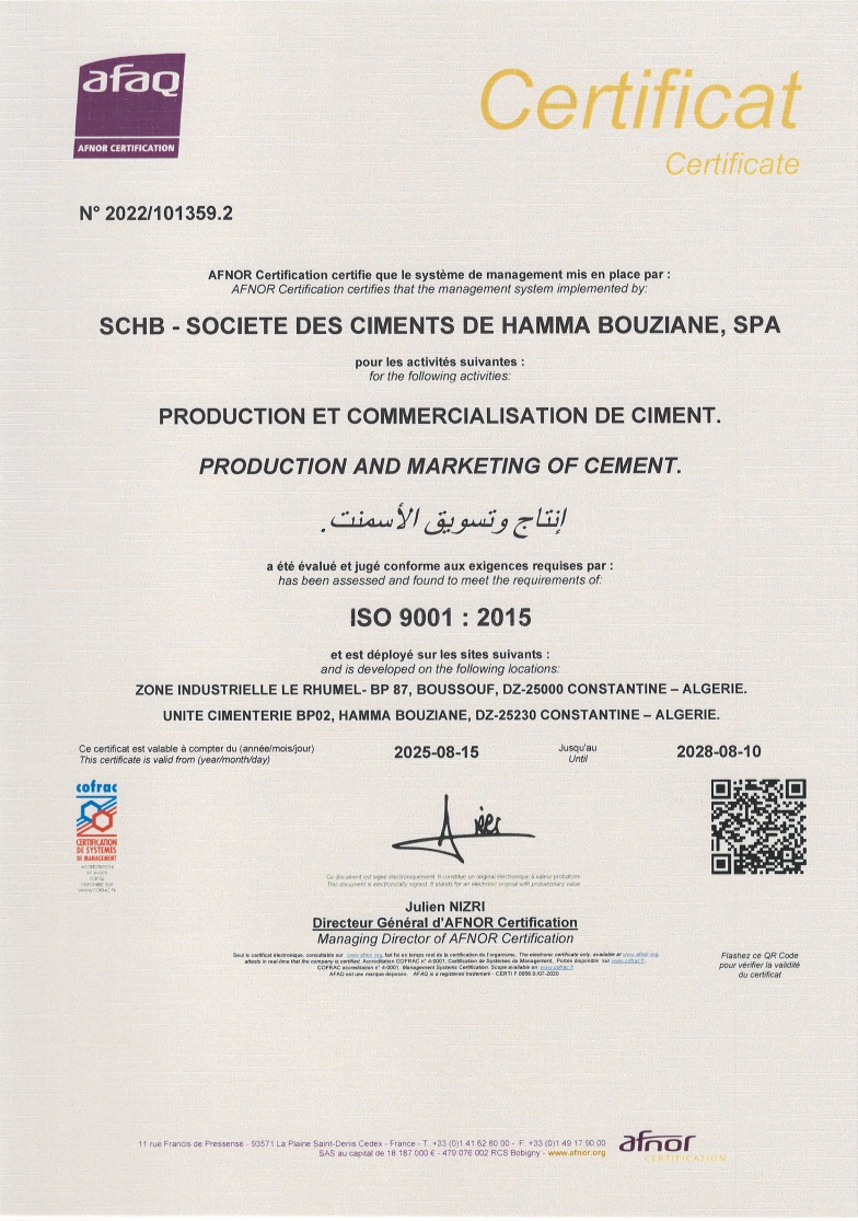 ISO 9001/14001 • S.C.H.B